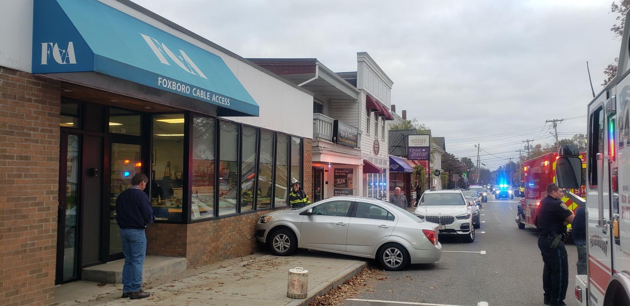 Car hits Foxboro Cable Access building after driver suffers medical ...