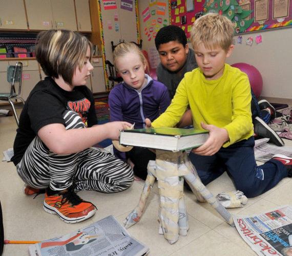 Wood School students make tables out of newspapers | Local News ...