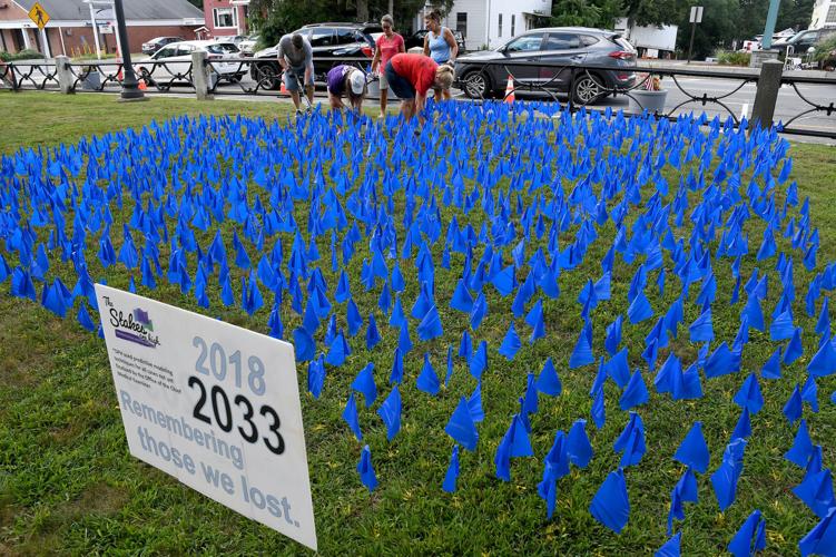 Flags on Foxboro Common mark deaths statewide due to addiction | Local ...