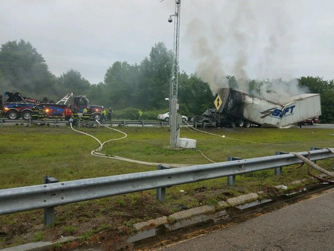 One person killed in fiery truck accident on I-95 in Mansfield | Local ...