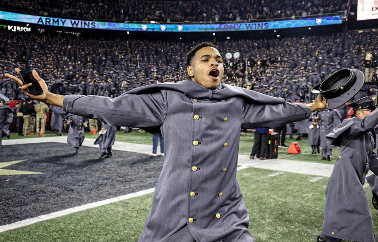 Army/Navy game ball greeted by Foxboro cheering section | Local News ...
