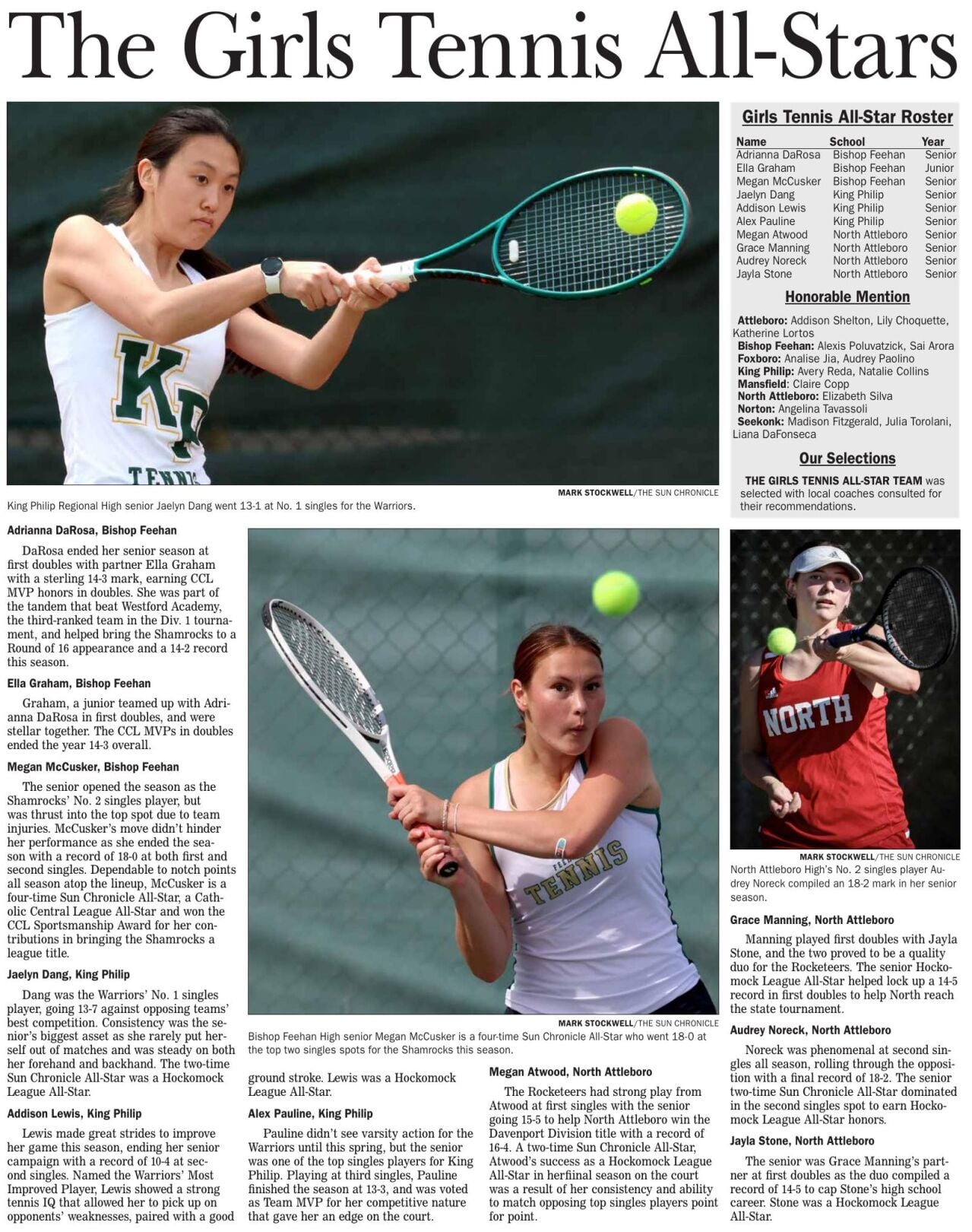 The 2025 Sun Chronicle Girls Tennis All-Stars | | thesunchronicle.com