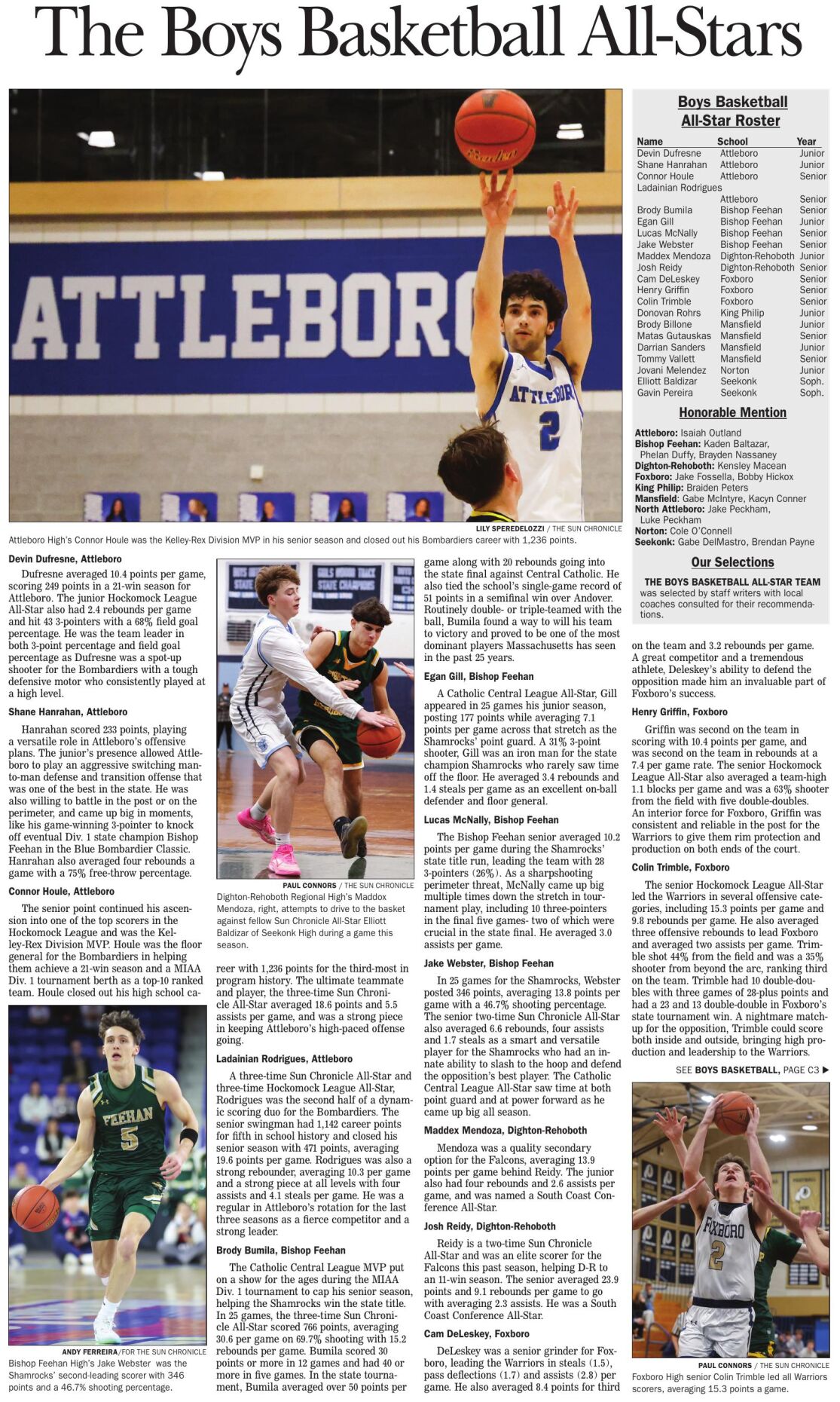 The 2025-26 Sun Chronicle Boys Basketball All-Stars Page 1 ...
