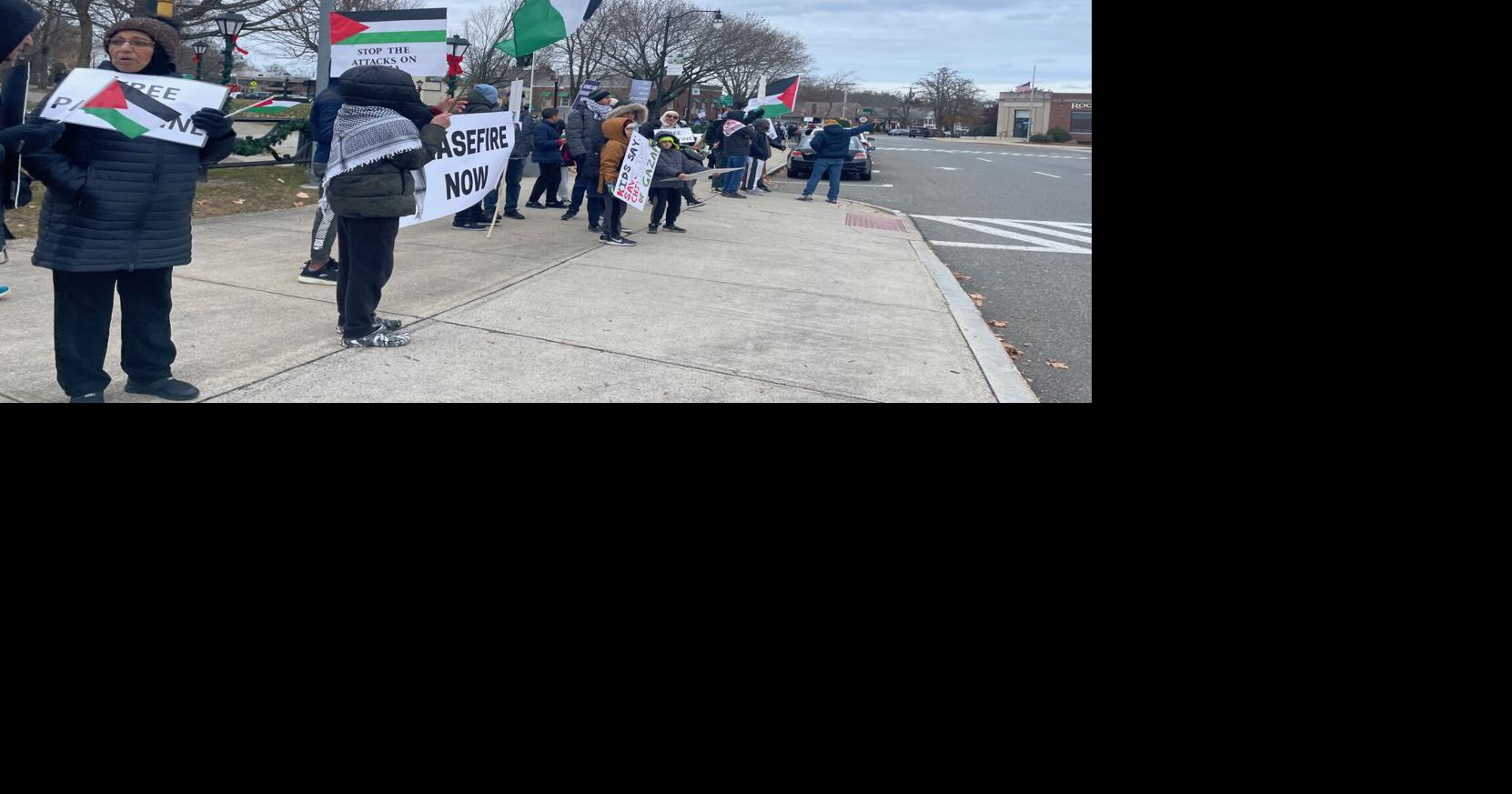 Rally on Foxboro Common calling for permanent MidEast ceasefire draws ...