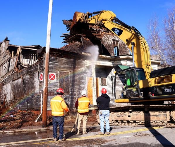 Portion of old Webster Mill in North Attleboro being demolished ...
