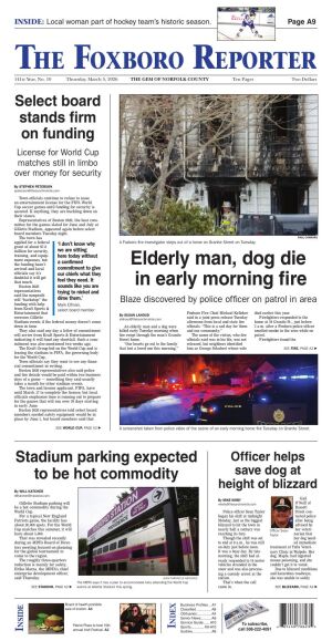 Page A1 | The Foxboro Reporter | thesunchronicle.com
