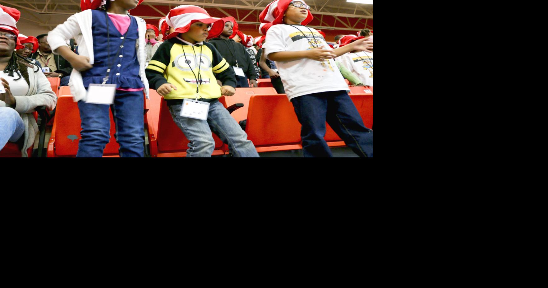 Children celebrate reading together
