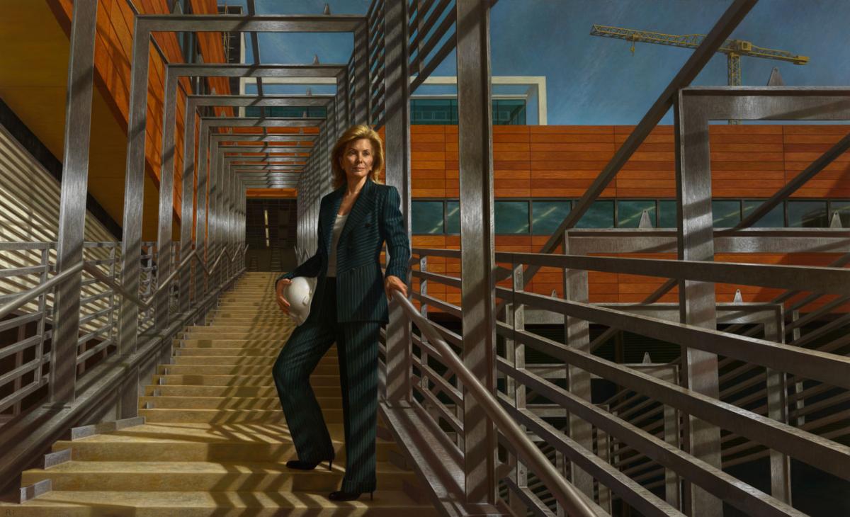 Renowned artist Ralph Heimans unveils portrait of financier Darla Moore