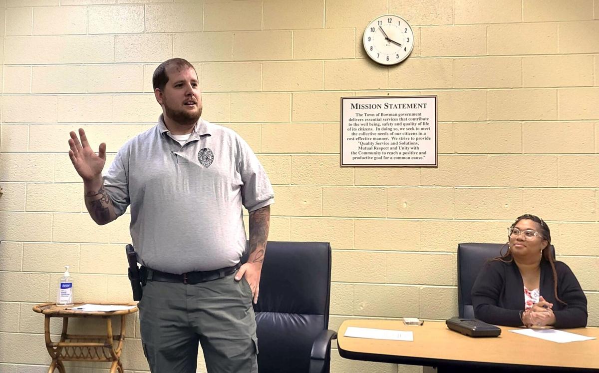 BOWMAN TOWN COUNCIL: New officer introduced