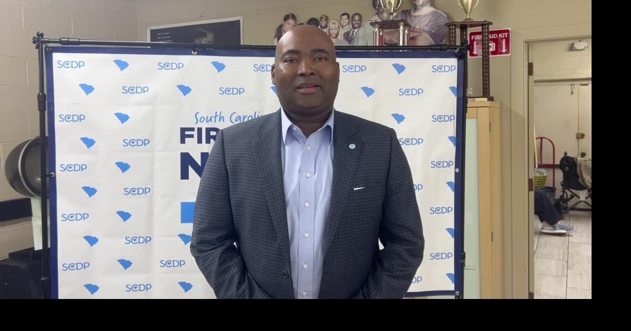 Jaime Harrison campaigns for Biden at local barber shop ahead of Dem ...