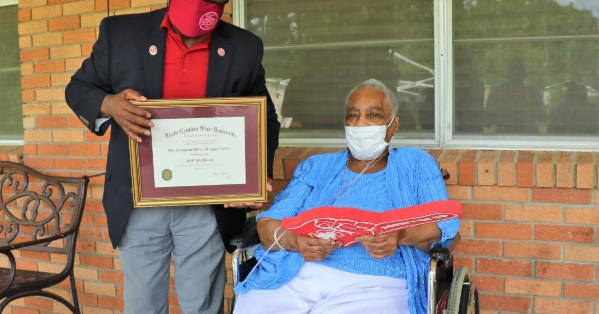 SCSU head honors alumna following 104th birthday