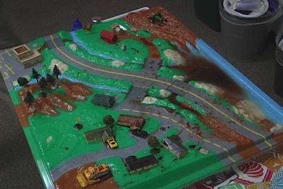 Enviroscape - Watershed model showing non-point and source point pollution