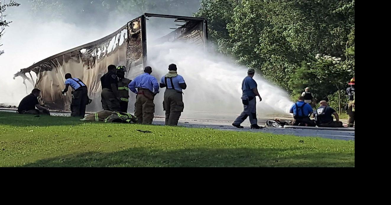 Tractor-trailer catches fire in Orangeburg, blaze shuts down Chestnut ...