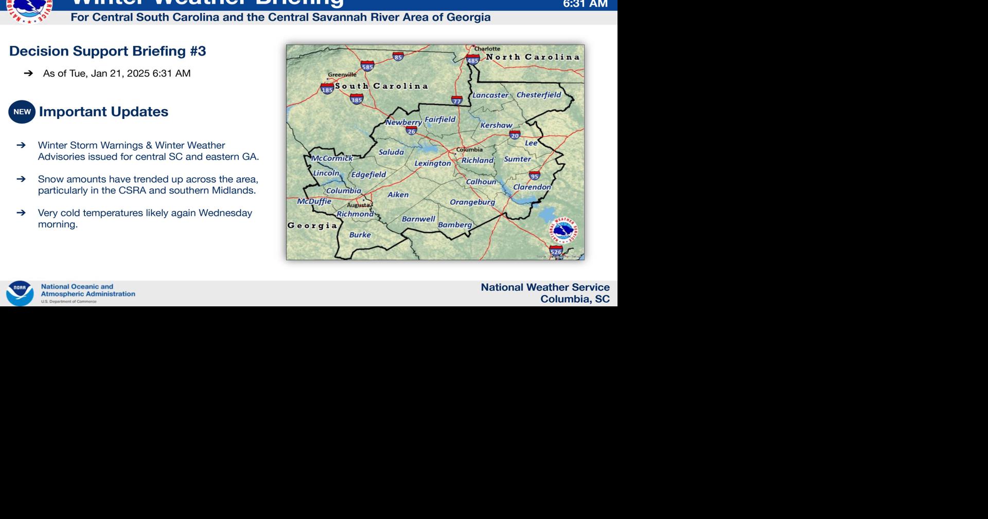 National Weather Service Winter Weather update