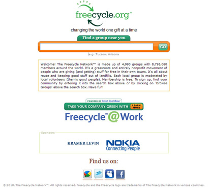 Freecycle Network grows globally in bad economy