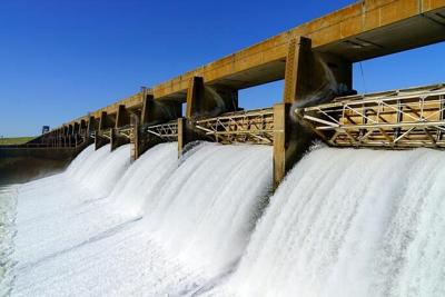 Controlled spilling begins at Santee Dam