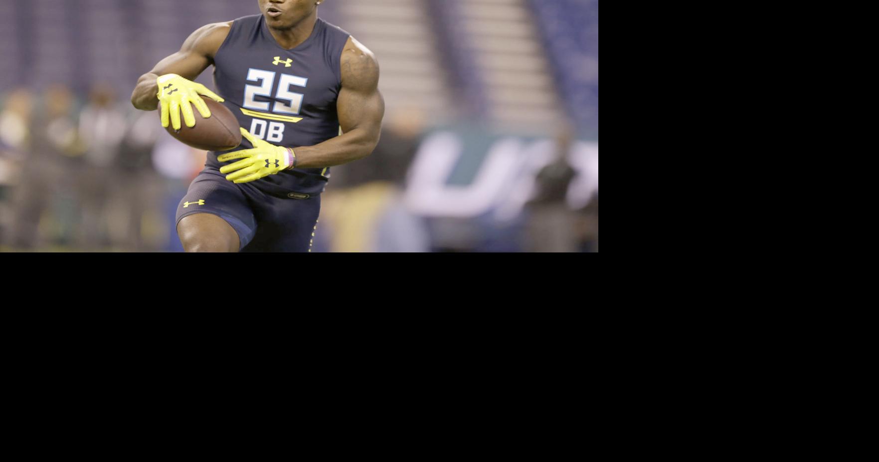Jadar Johnson works out at NFL combine