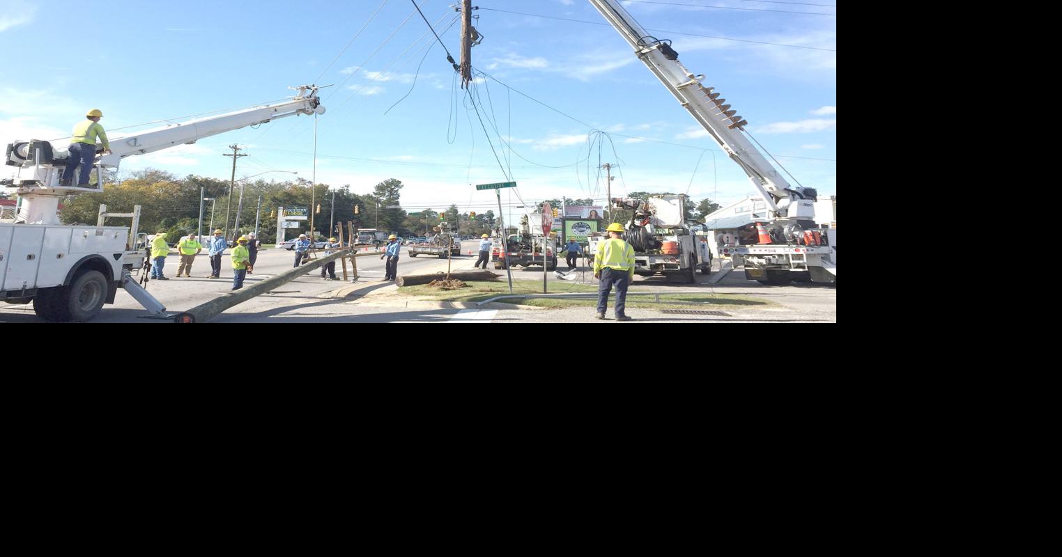 Power line accident halts Chestnut Street traffic