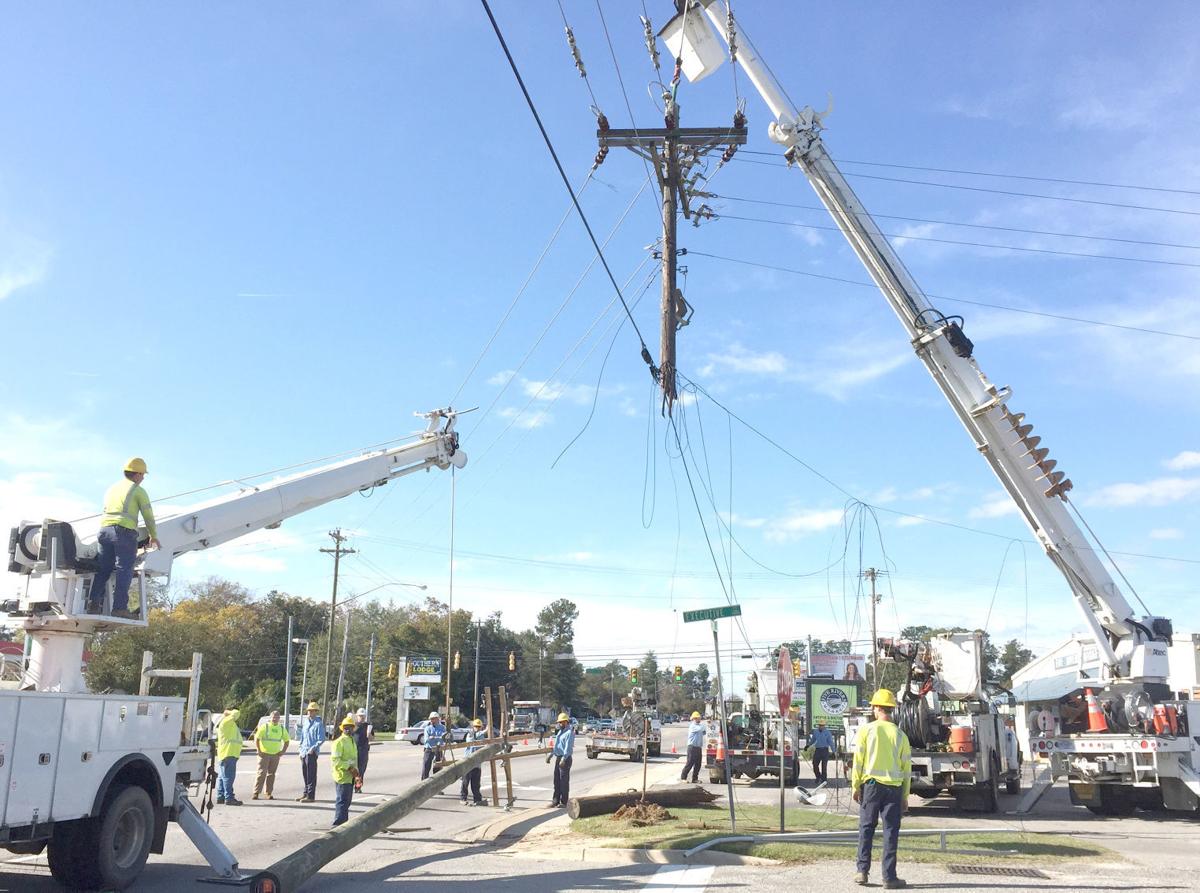 Power line accident halts Chestnut Street traffic