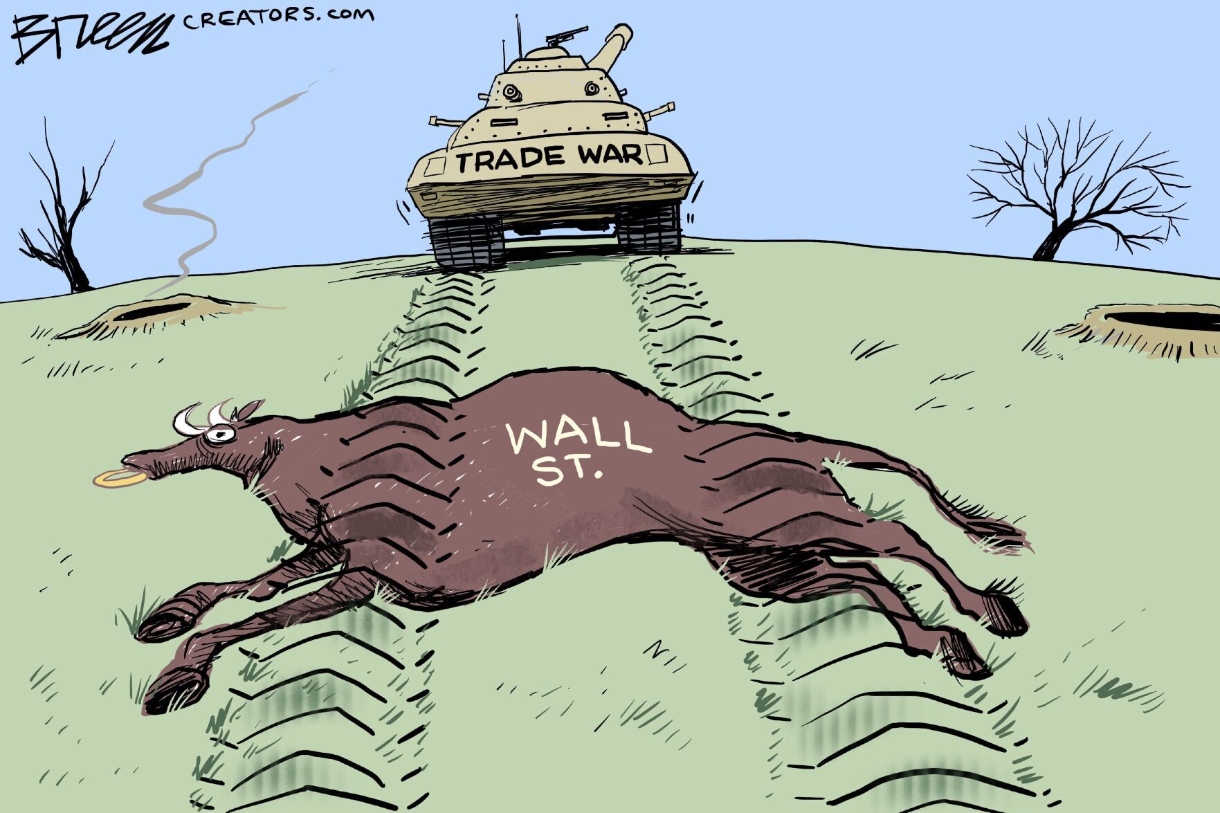14 political cartoons tackle Donald Trump's tariffs