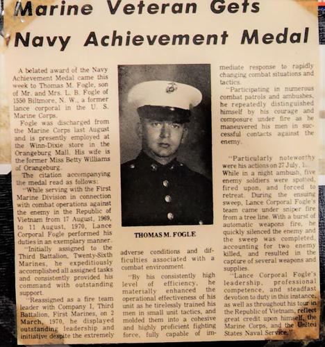 Marine vet recalls brushes with death in Vietnam