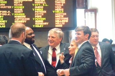 Family in the House for Russell Ott's first day