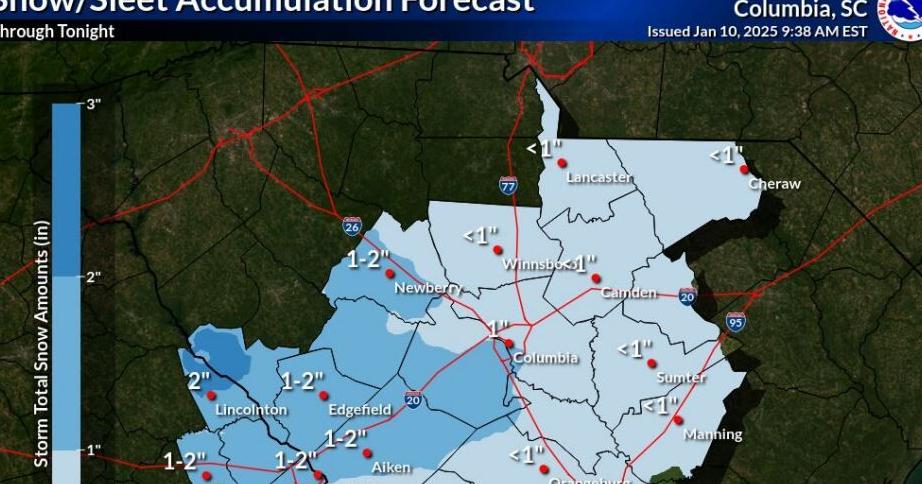 Wintry weather continues in Orangeburg County
