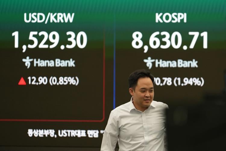 The Dow leaps to a record as oil prices ease and US stocks outside of ...