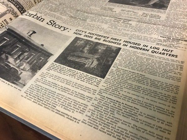 The Corbin Story: City's post office first housed in log hut, now does ...