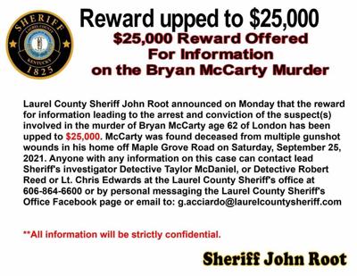 $25,000 reward now offered for information on Bryan McCarty murder ...
