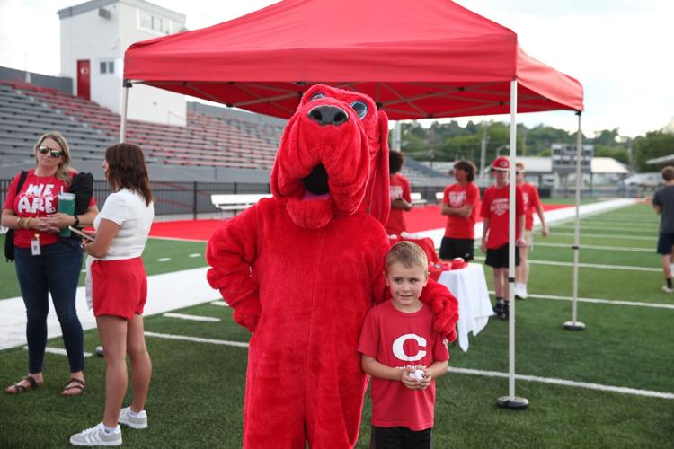 Redhound fans meet new football coach Luke Salmons during Monday event ...