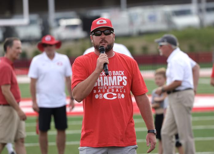 Redhound fans meet new football coach Luke Salmons during Monday event ...