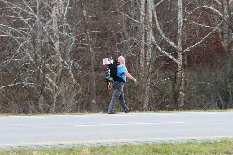 Man walks from Corbin to Barbourville for veteran suicide awareness ...