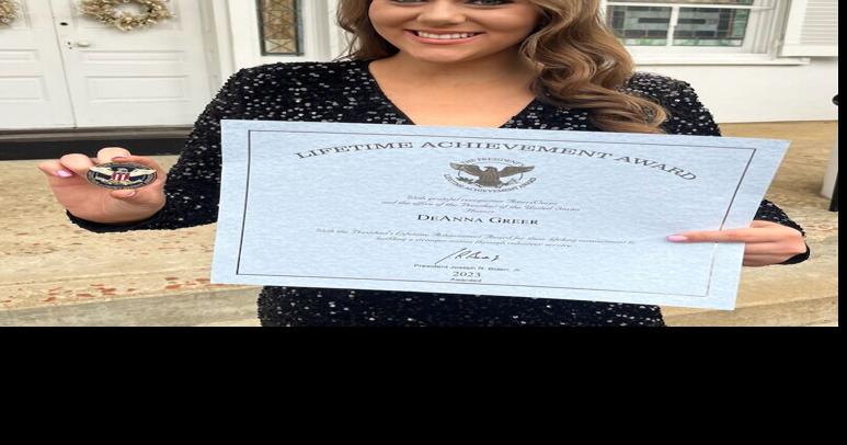 DeAnna Greer awarded Lifetime Presidential Volunteer Achievement ...