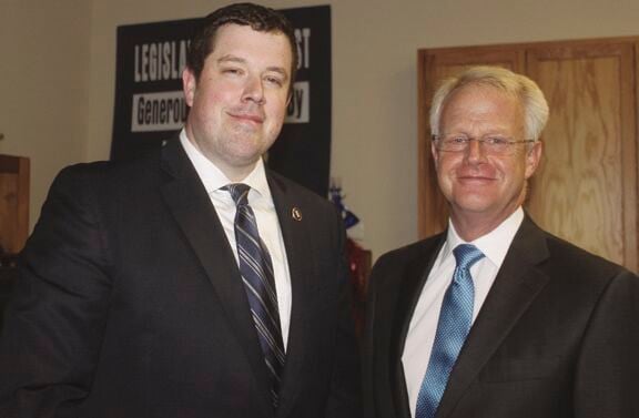 Elected officials address audience at the Johnson County Legislative ...