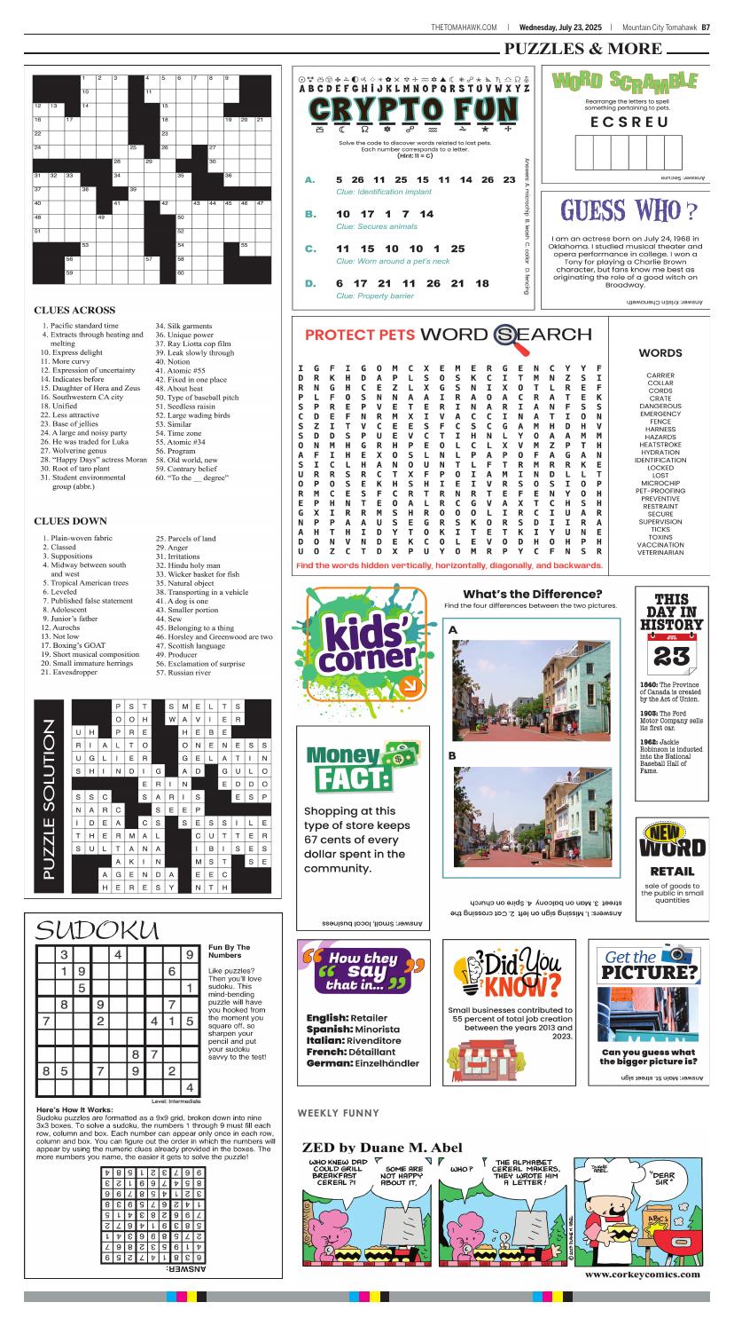 Page B7 | The Tomahawk | thetomahawk.com