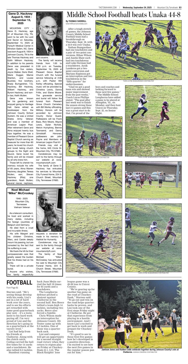 Page B3 | The Tomahawk | thetomahawk.com