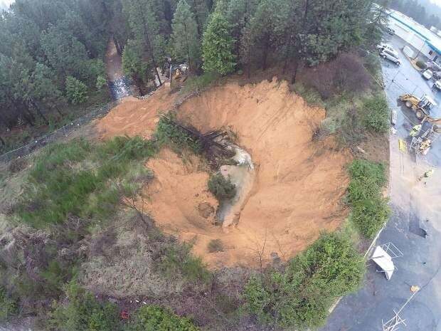 Grass Valley sinkhole repair coming along (VIDEO/Slider) | News ...