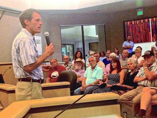 Fire, water, vaccinations top issues at Gaines’ town hall in Nevada ...