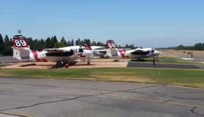Grass Valley air tankers fight Wall Fire | News | theunion.com