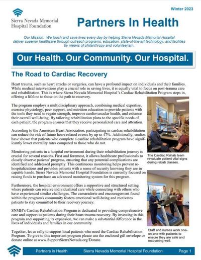 Sierra Nevada Memorial Hospital Foundation unveils Winter Newsletter ...