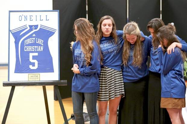 Forest Lake Christian honors Anna O’Neill, retires her soccer jersey ...