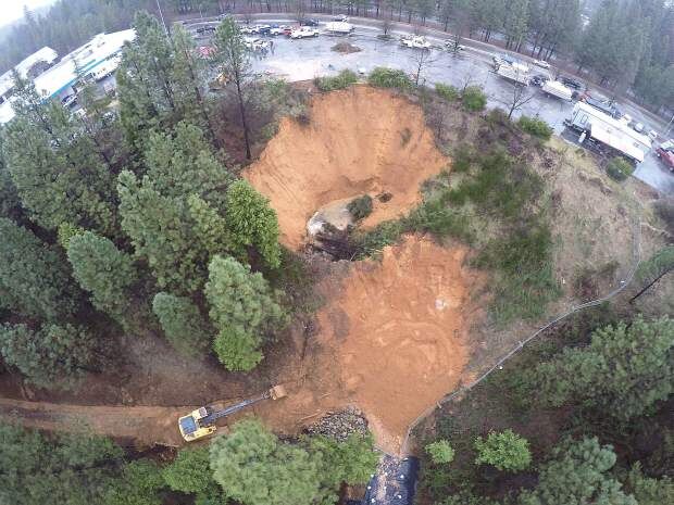 Grass Valley sinkhole repair coming along (VIDEO/Slider) | News ...