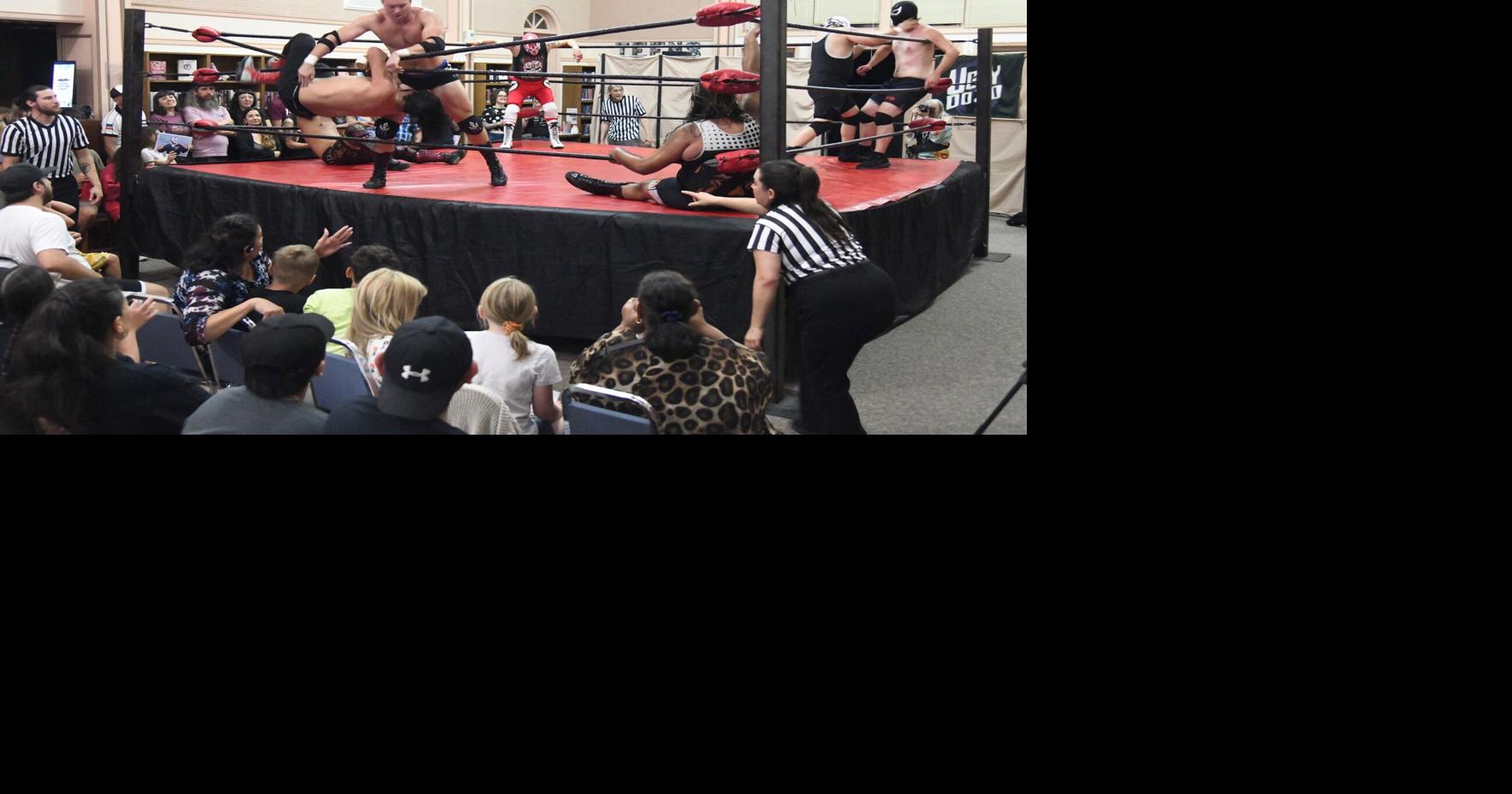 'Slam in the Stacks' wrestling packs Madelyn Helling library ...