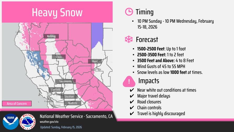 Snow levels down to 1,000—2000 feet this week. Accumulations up to 1—2 ...