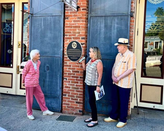 Plaque honoring Sally Lewis installed by the Nevada County Historical ...