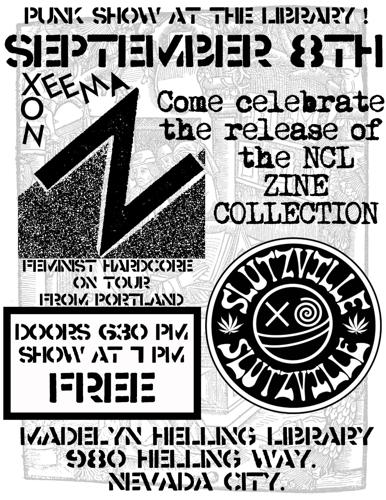 Nevada County Library Zine Collection launch and free punk rock show ...
