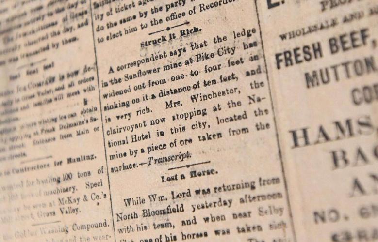 Special delivery: 1886 issue of Grass Valley Daily Union sent back home ...