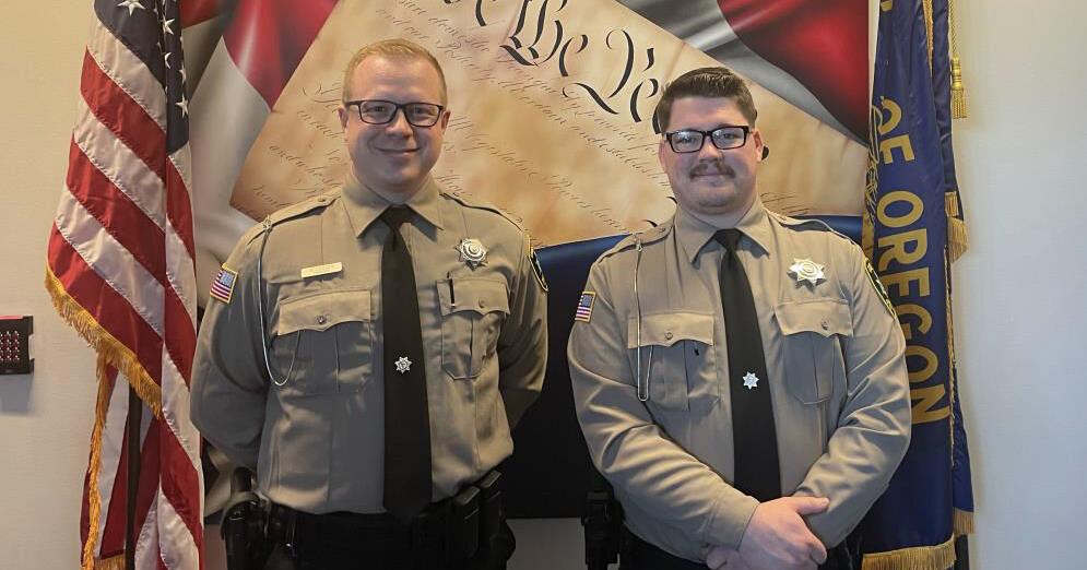 Deputies J. Johnston and D. Cossey graduate from DPSST Basic ...