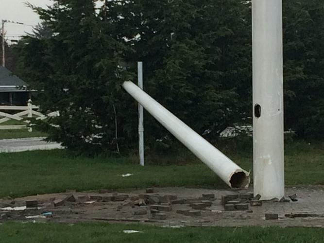 Flagpole at Fire Hall destroyed by lightning | News | theworldlink.com